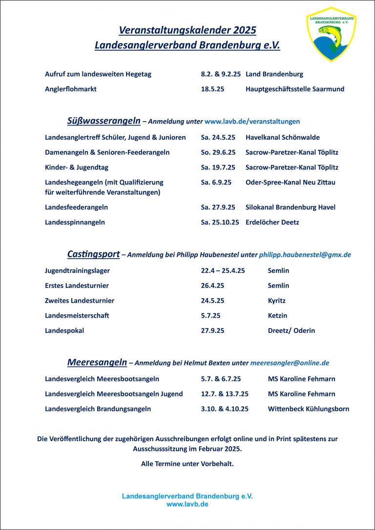Veranstaltungen – Landesanglerverband Brandenburg e.V.